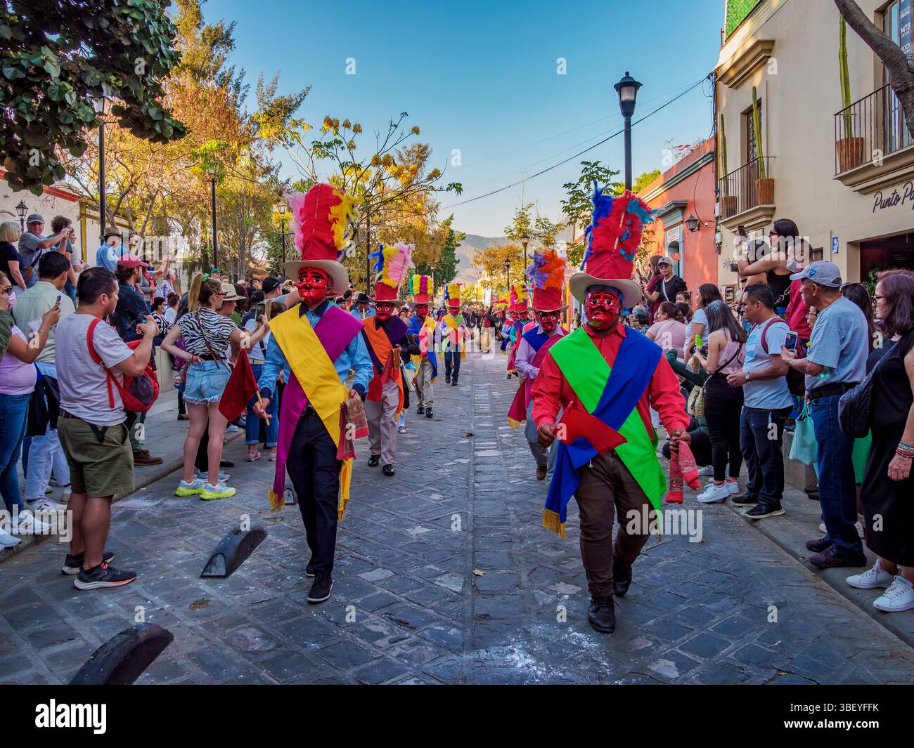 Carnival Parade at the Macedonio Alcala Street, Oaxaca de Juarez ...