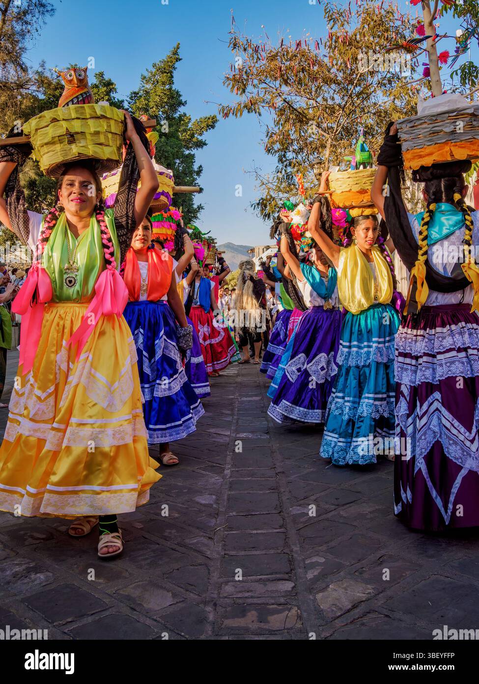 Carnival Parade at the Macedonio Alcala Street, Oaxaca de Juarez ...