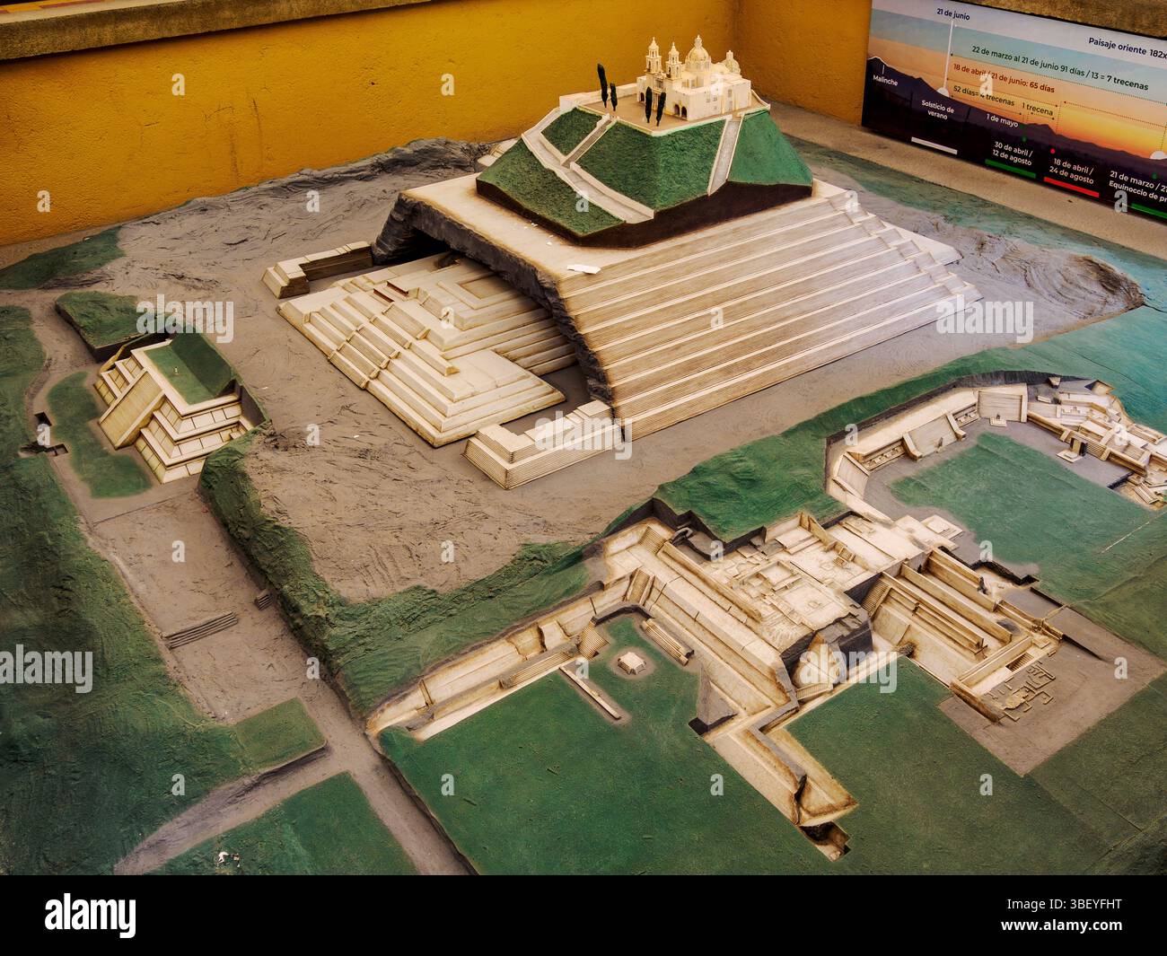 Museum of the Great Pyramid, interior, Cholula, Puebla State, Mexico ...