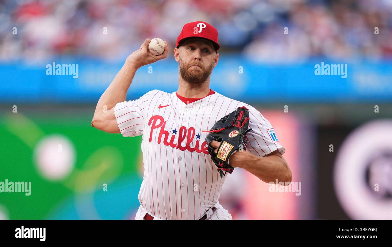Philadelphia Phillies' Zack Wheeler plays during the second baseball ...
