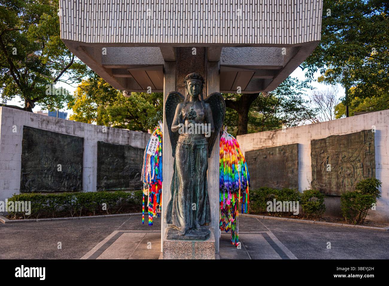 Memorial Tower Dedicated to Mobilized Students, Hiroshima, Japan Stock ...