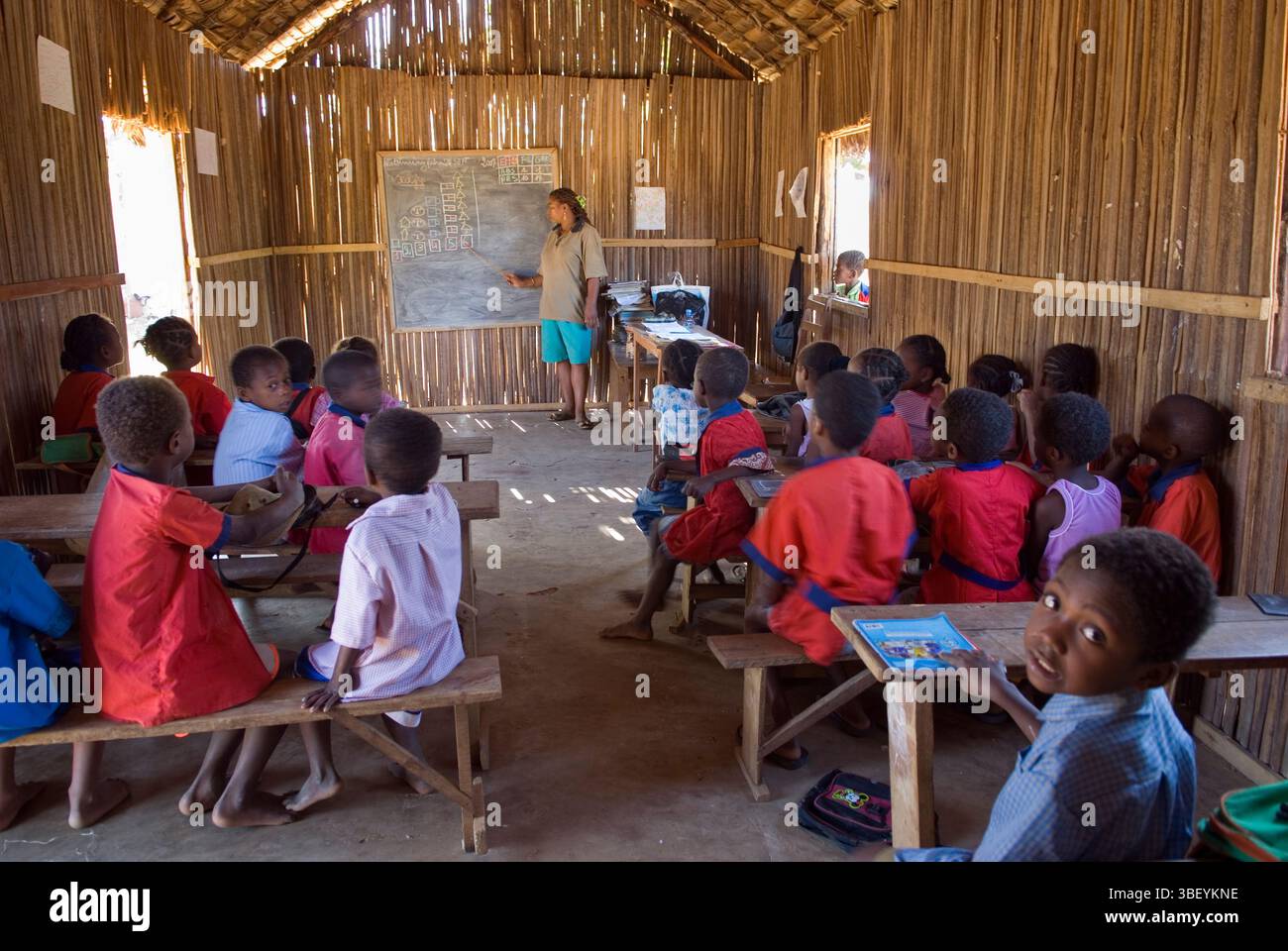 Primary school in Hell-Ville (Andoany), Nosy Be island, Republic of ...
