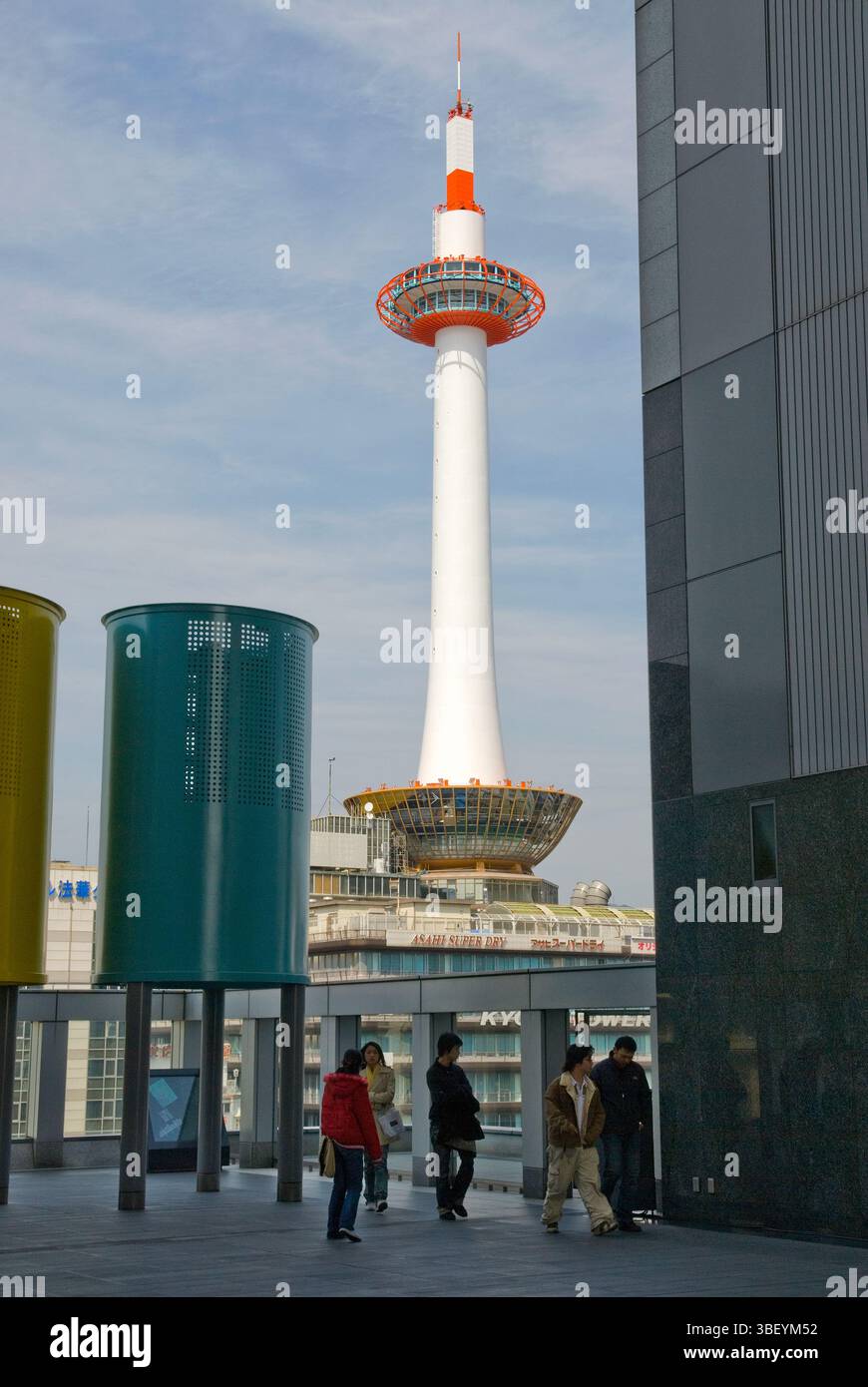 Kyoto Tower, tallest structure of Tokyo seen from Kyoto Station, it ...
