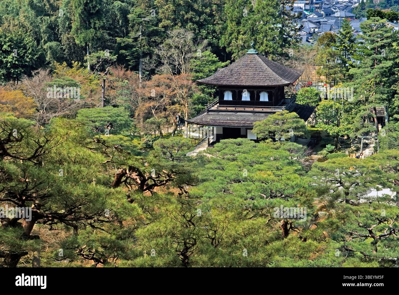 two-storied Kannon-den at Ginkaku-ji, 'Temple of the Silver Pavilion ...