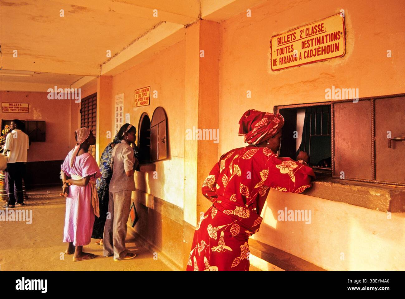 Ticket office at Parakou railway station, Borgu department, Benin ...