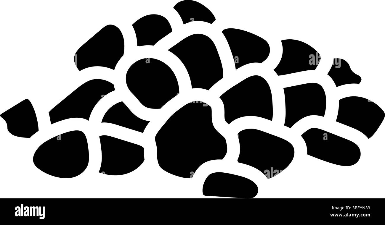 clinker cement production glyph icon vector illustration Stock Vector ...