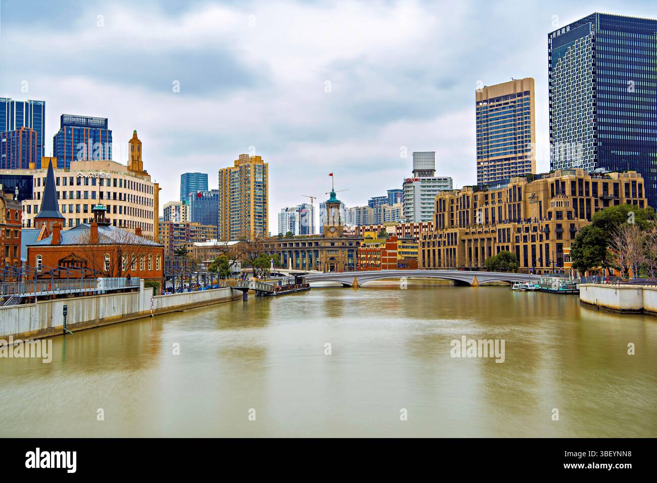 Suzhou Creek with the Shanghai Postal Museum (built in the 1920s ...