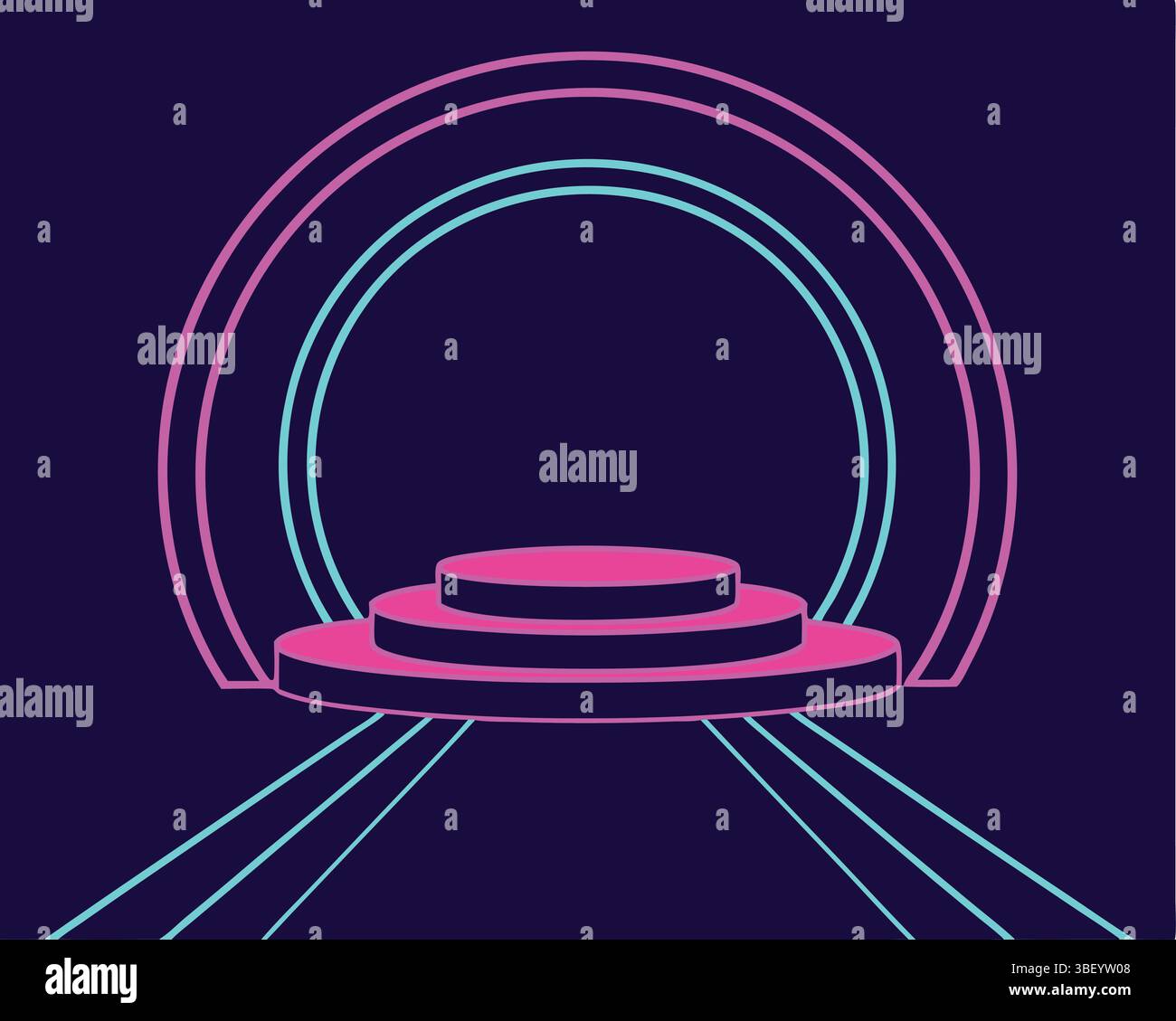 Purple podium circle pedestal Stock Vector Images - Alamy