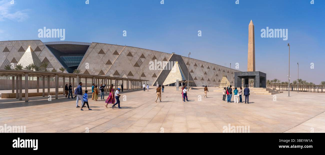 View of The Hanging Obelisk in the Grand Egyptian Museum (GEM), Cairo ...