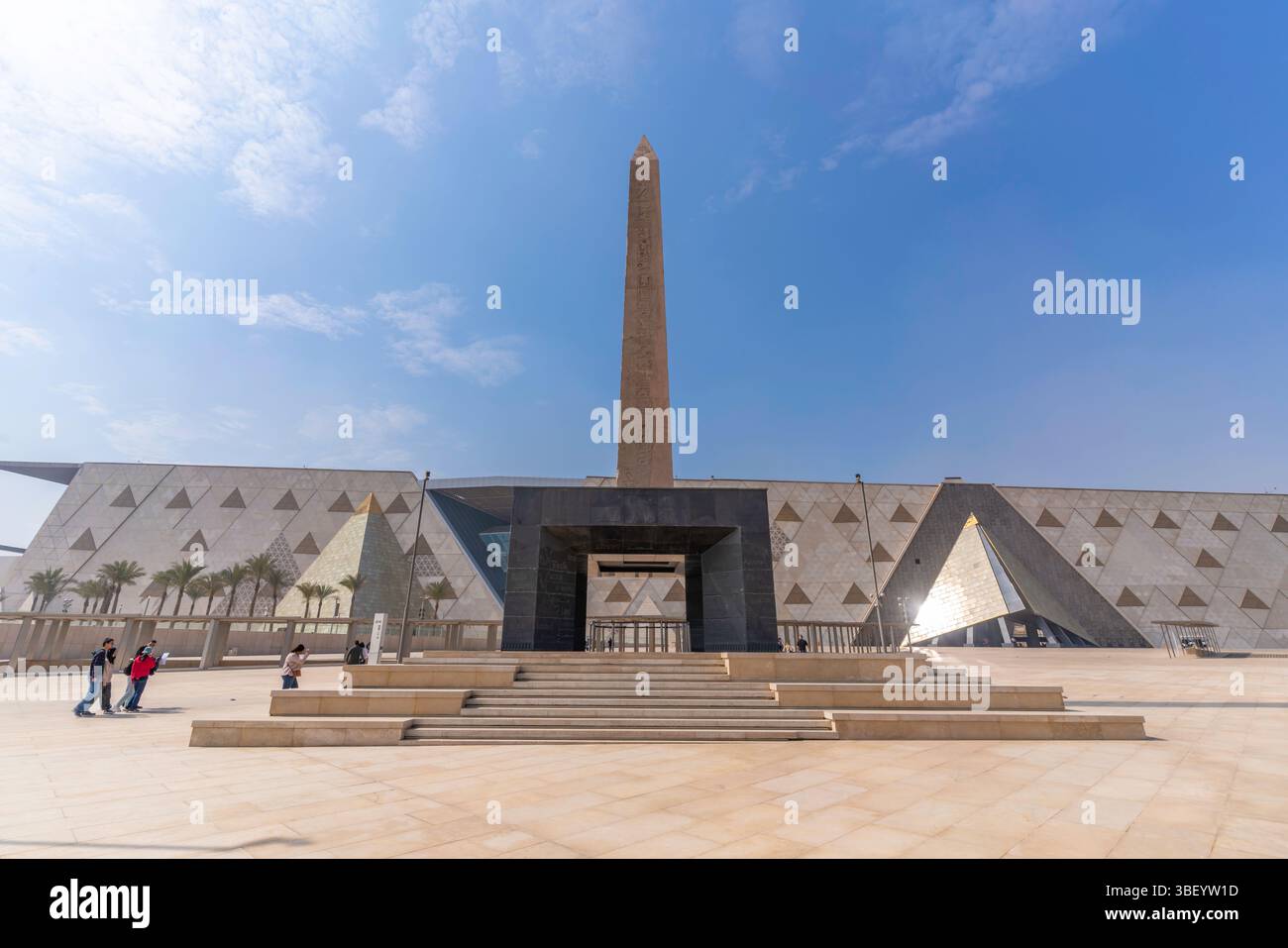 View of The Hanging Obelisk in the Grand Egyptian Museum (GEM), Cairo ...