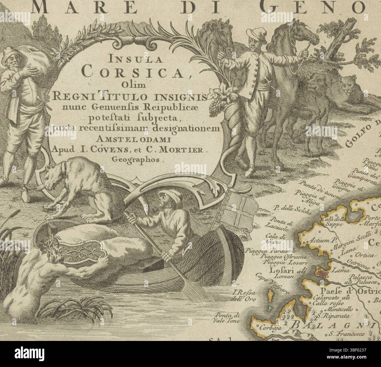 Amsterdam, Covens & Mortier, Insula Corsica, Olin Regni Titulo insignis ...