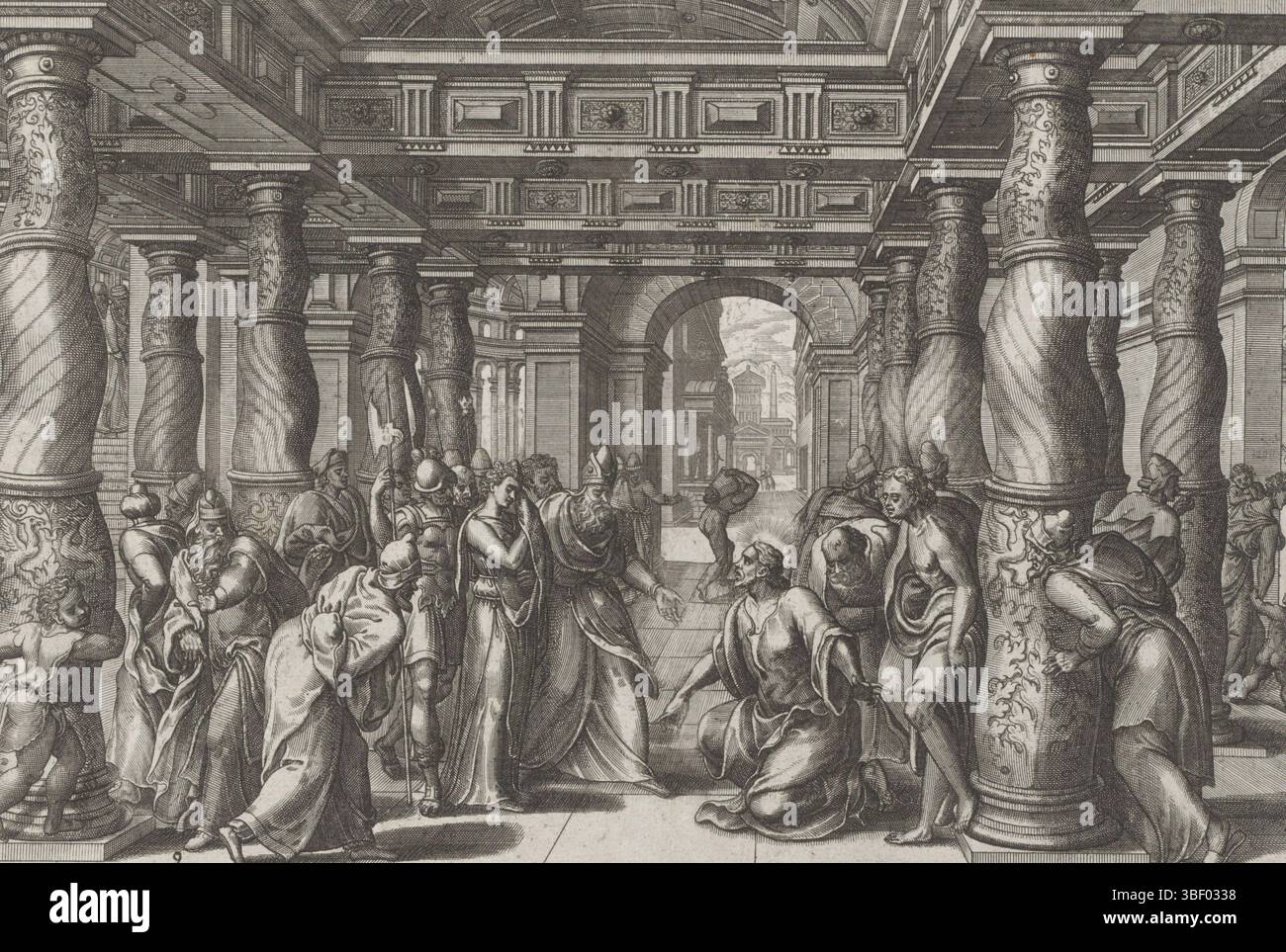 The pharisees bring a woman caught i hi-res stock photography and ...