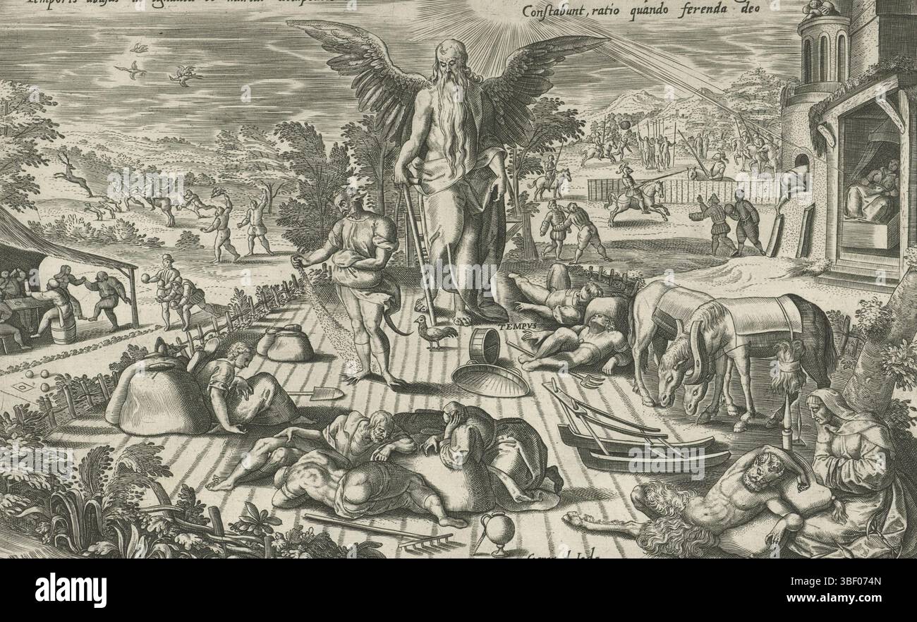 Antwerp, Jode, Gerard de, Moralizing allegories on time, Temporis ...