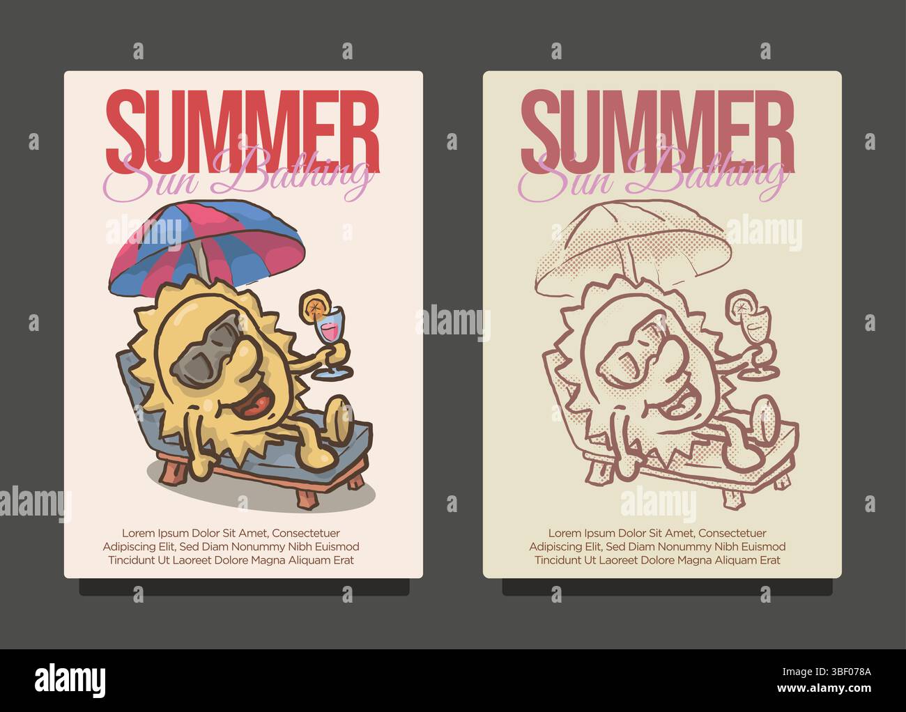 Drink umbrella vintage Stock Vector Images - Alamy