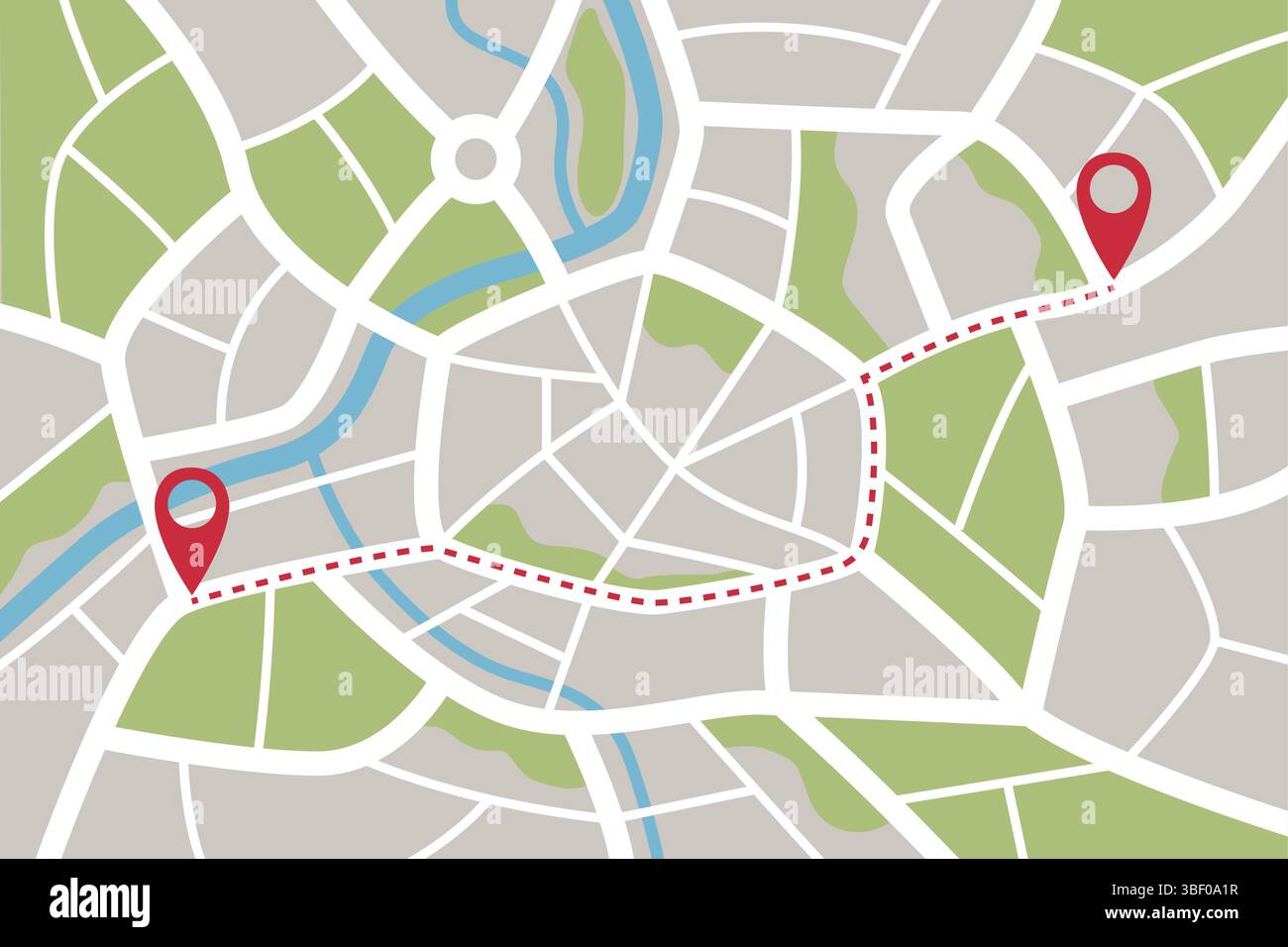 street map with location pin icons vector illustration Stock Vector ...