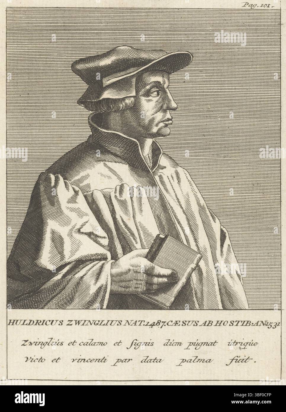 Leiden, Bleyswijck, François van, Huldricus Zwinglius nat 1487 data ...