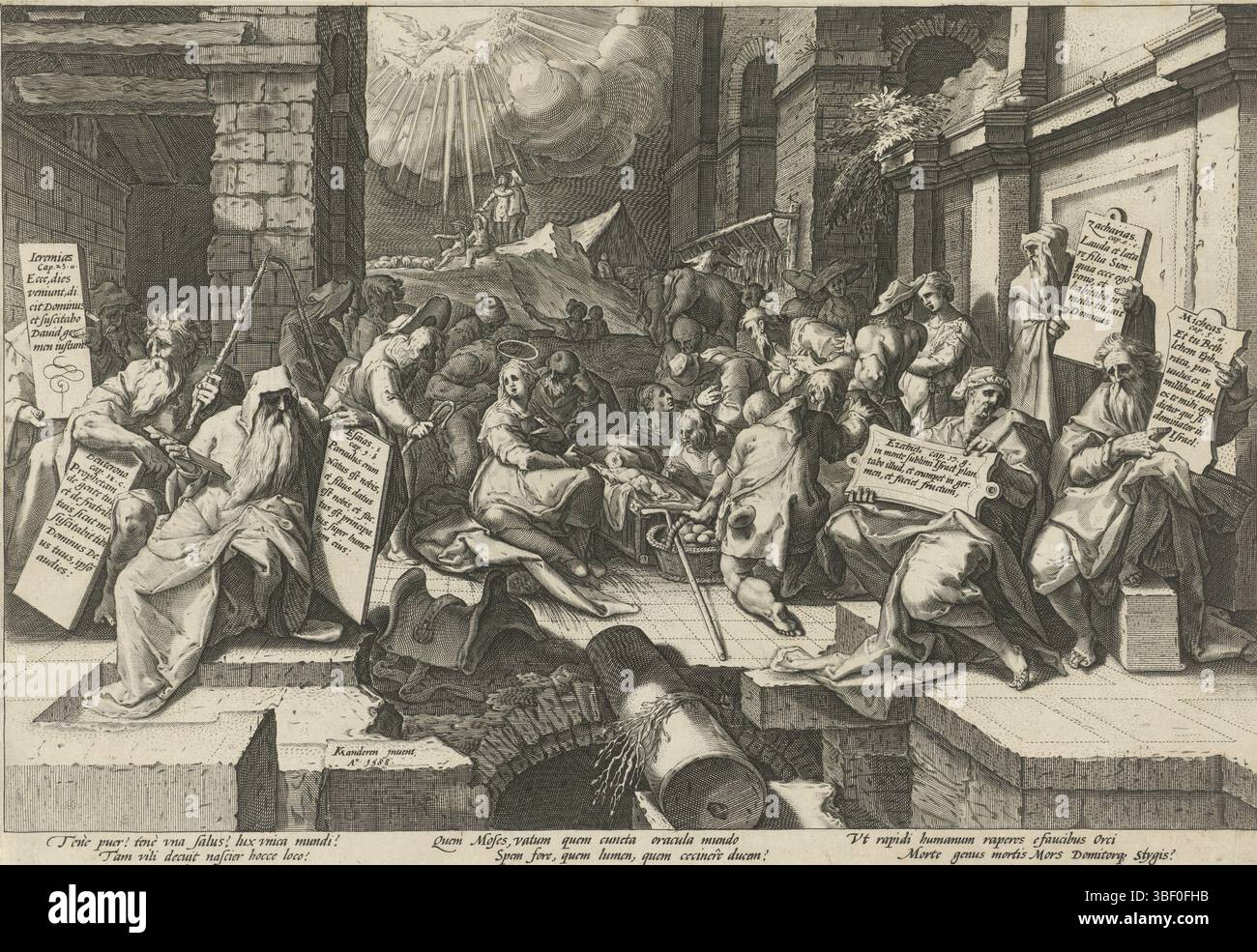 Mander, Charles of I, Haarlem, Matham, Jacob, worship of the shepherds ...