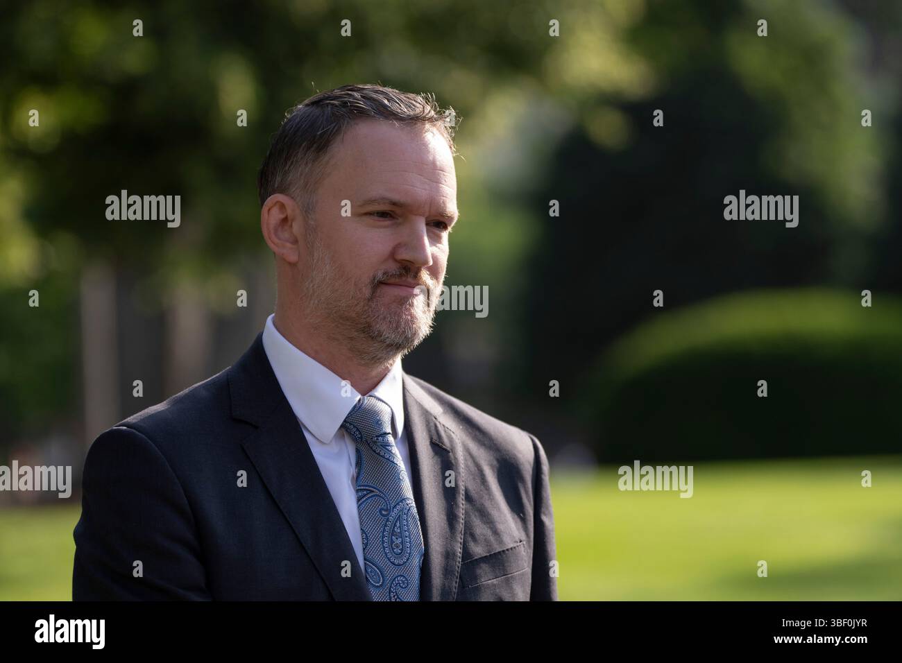 United States Trade Representative Jamieson Greer returns to his office ...