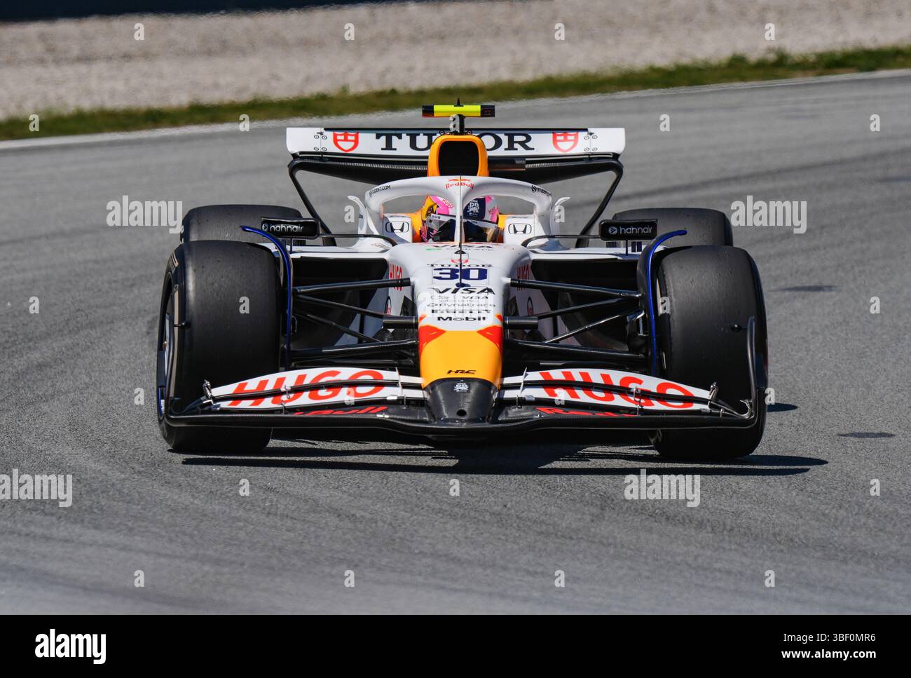 Racing Bulls' Liam Lawson during free practice at the Circuit de ...