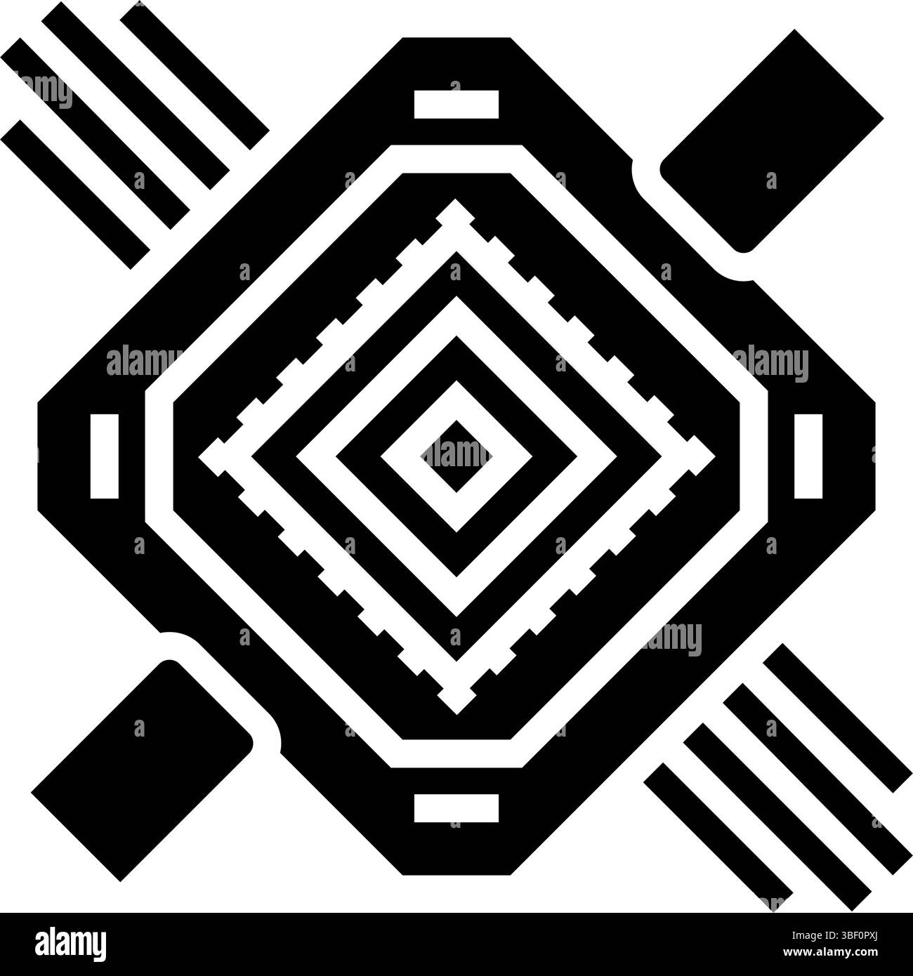 annealing hardware quantum computer glyph icon vector illustration ...