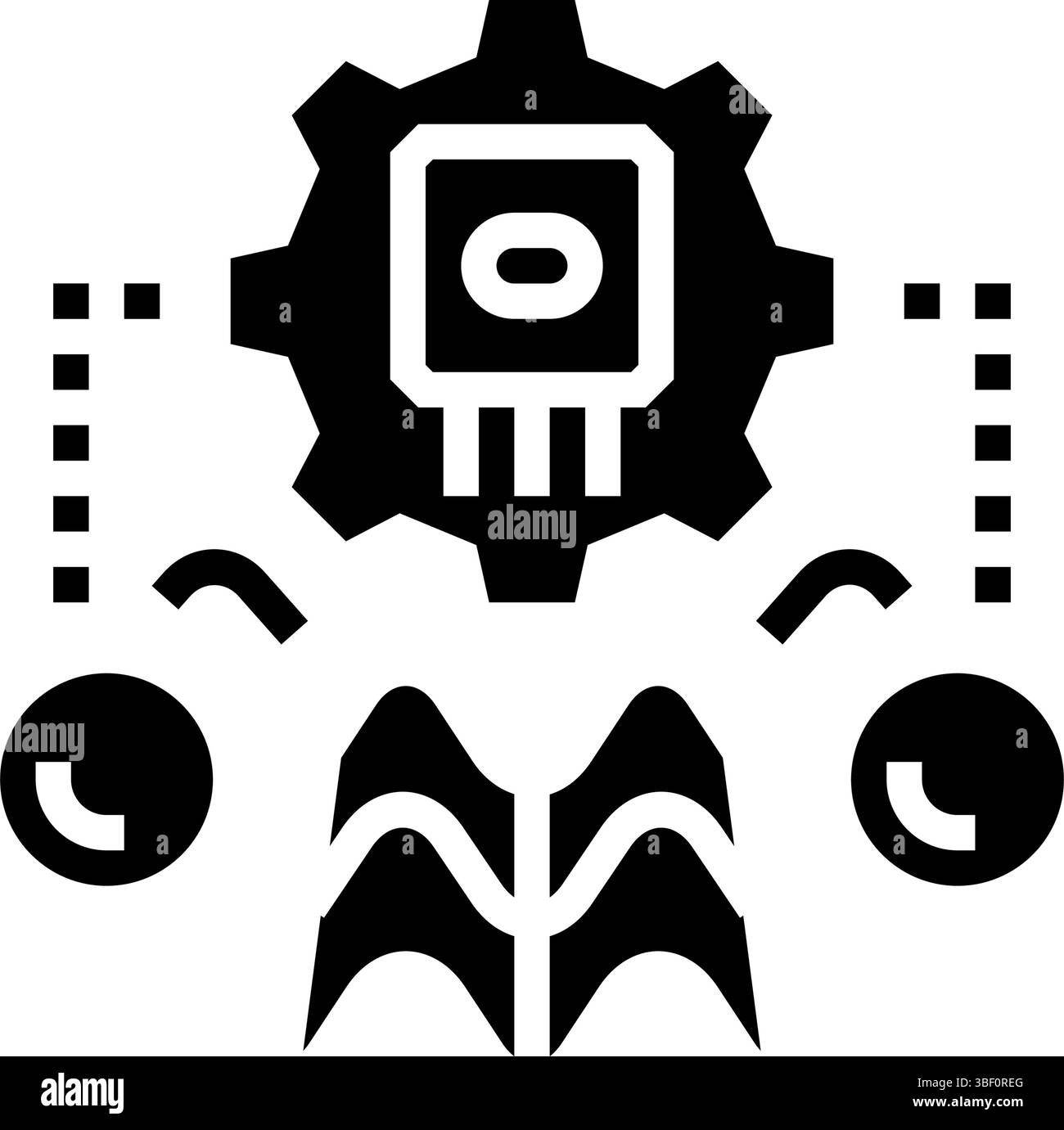 simulator quantum computer glyph icon vector illustration Stock Vector ...