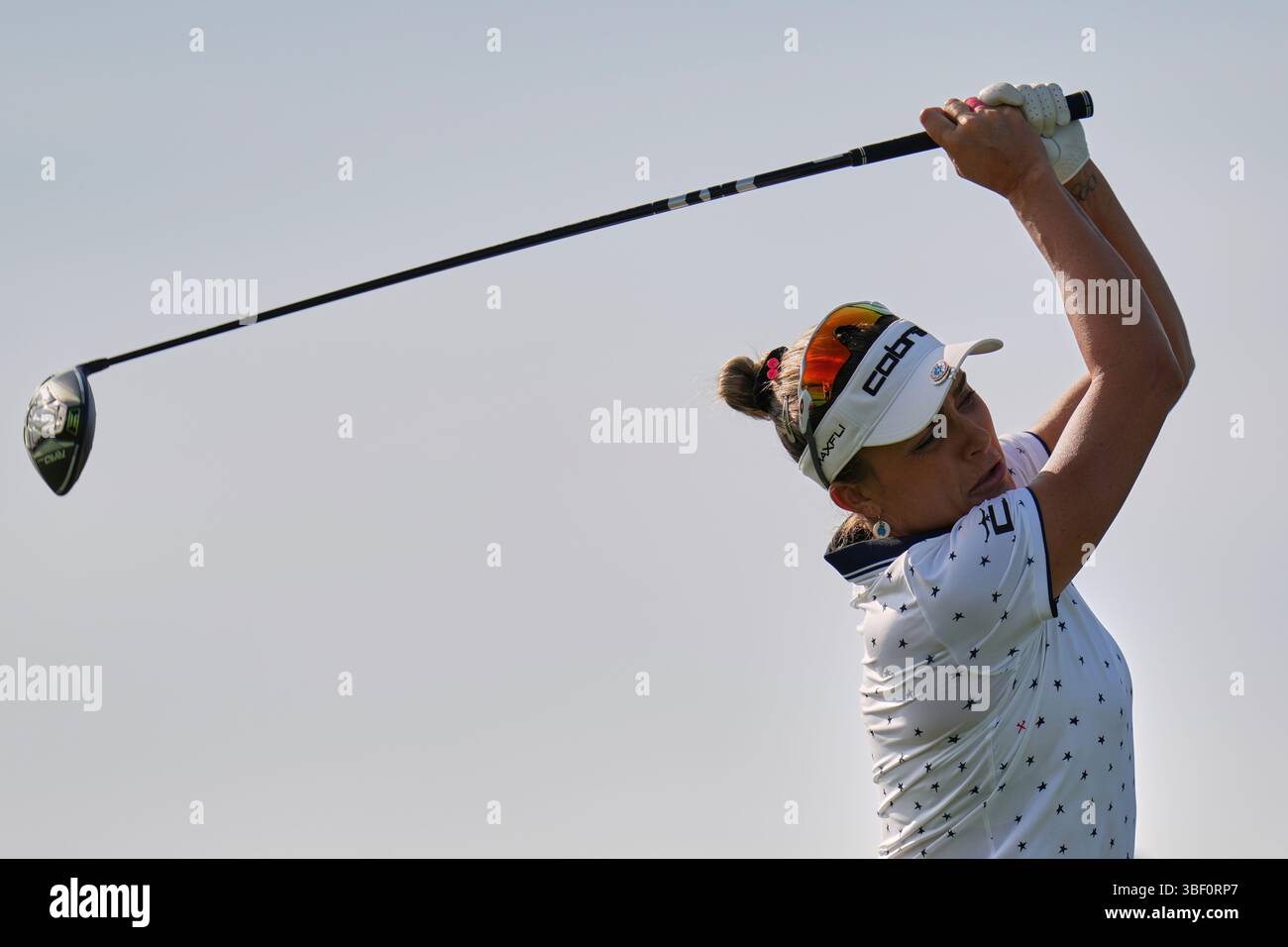 Lexi Thompson hits from the 12th tee during the second round of the U.S ...
