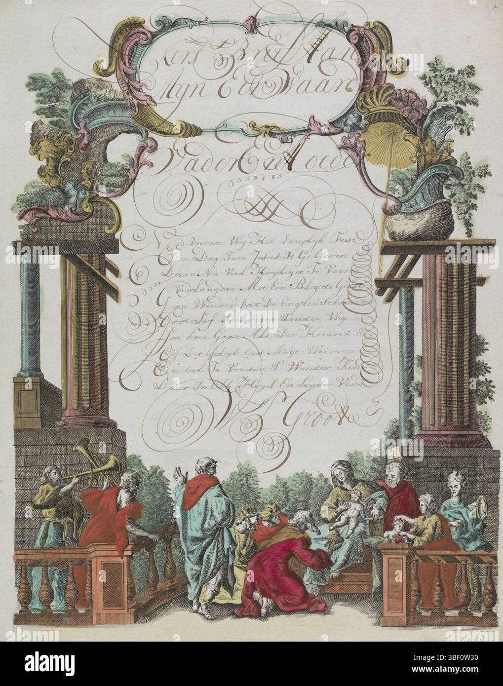Overschrift cartouche binnen een decorative framework hi-res stock ...