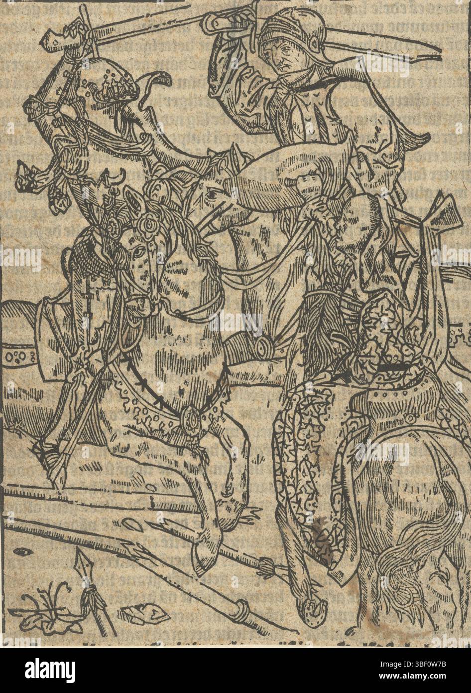 The Netherlands, Fighted between two knights on horseback, verso lower ...