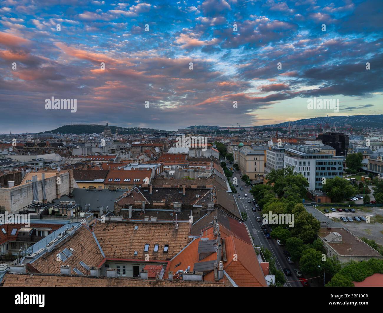 Aerial View of Budapest with Historic Buildings and Vibrant Sky Stock ...