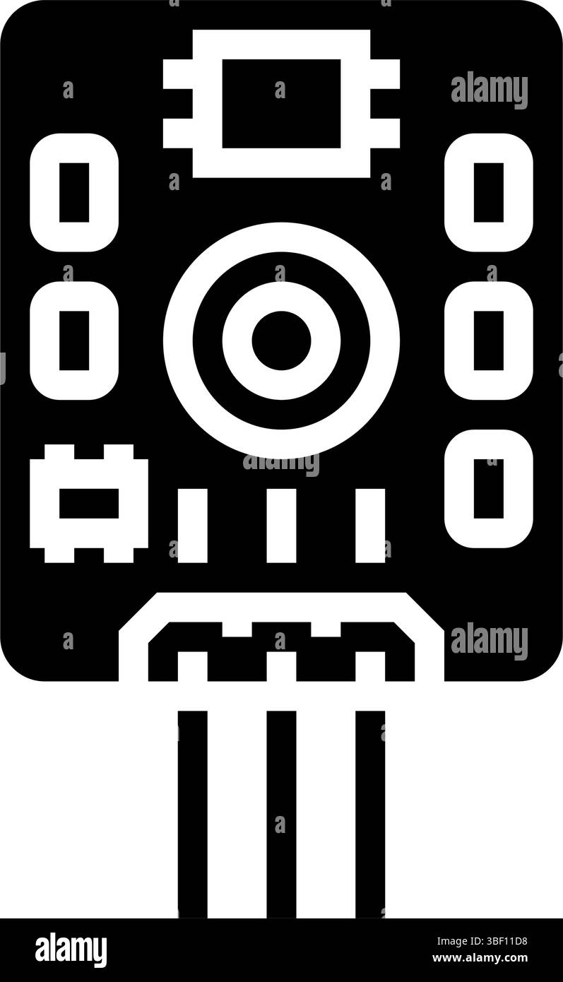 uv light sensor module glyph icon vector illustration Stock Vector ...
