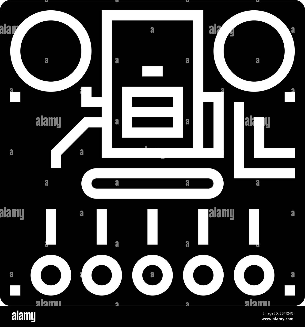 gesture recognition sensor glyph icon vector illustration Stock Vector ...