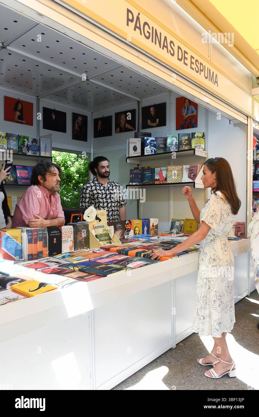 Queen Letizia during the inauguration of the 84th Madrid Book Fair at ...