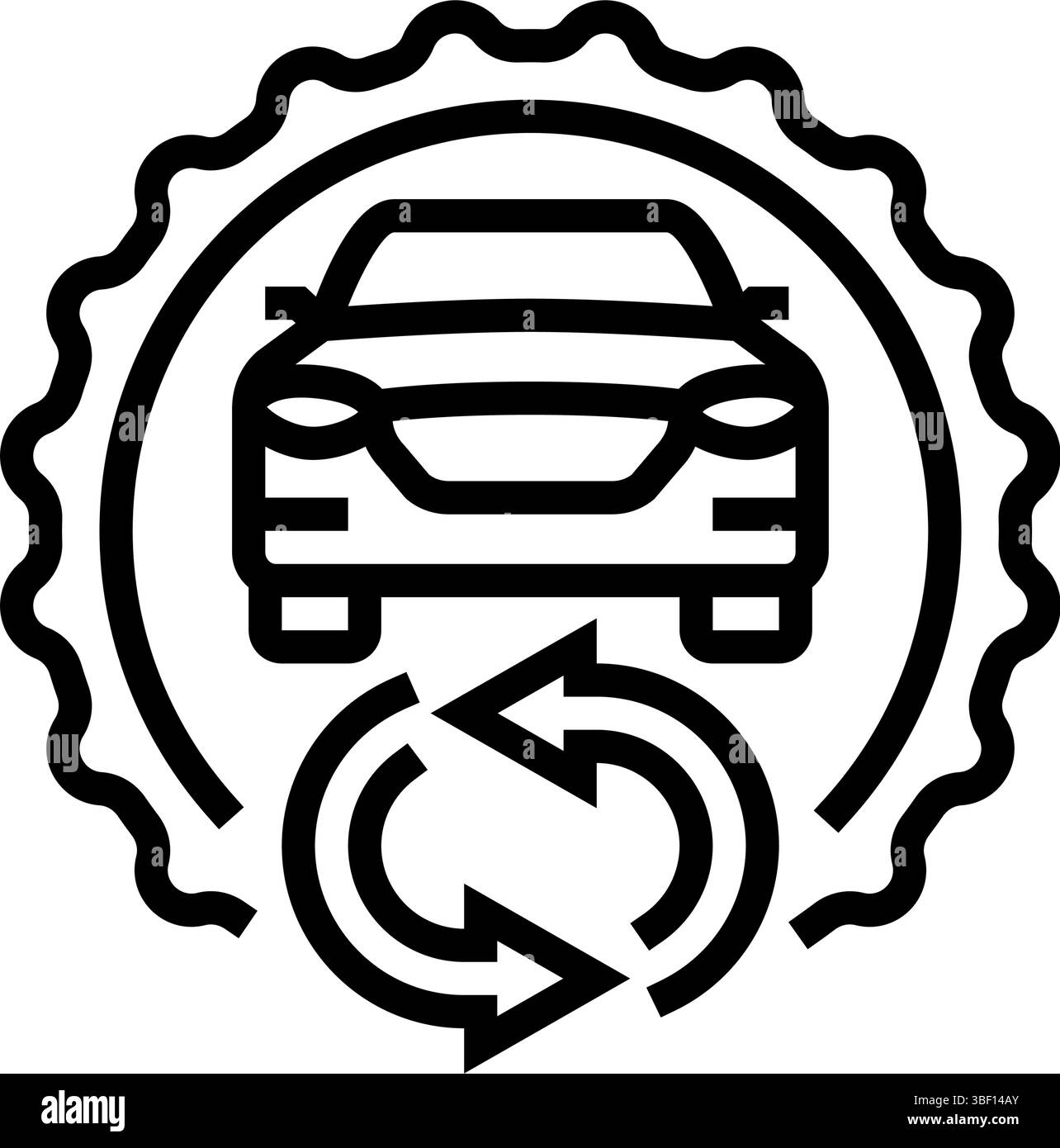 certified pre owned vehicle line icon vector illustration Stock Vector ...