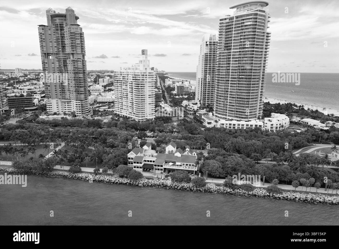 Florida with modern skyscrapers in downtown Miami. Aerial view. Aerial ...