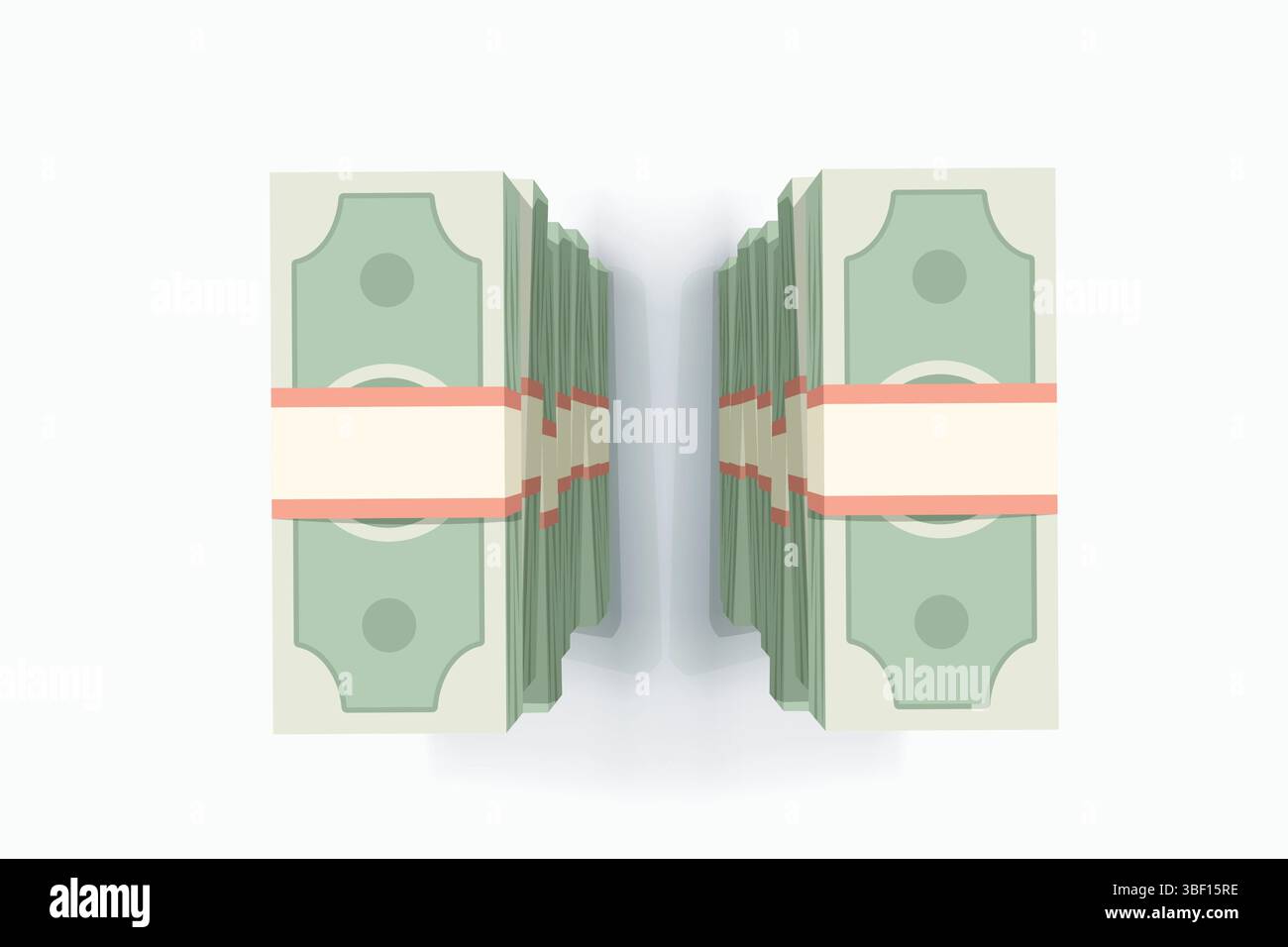 cute money stacks on white with shadow Stock Vector Image & Art - Alamy