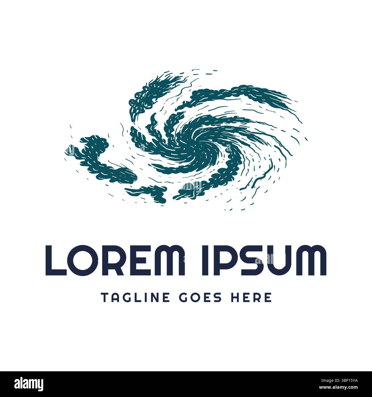 Milky Way Swirl or Vortex Whirlpool Illustration Logo Design Vector ...