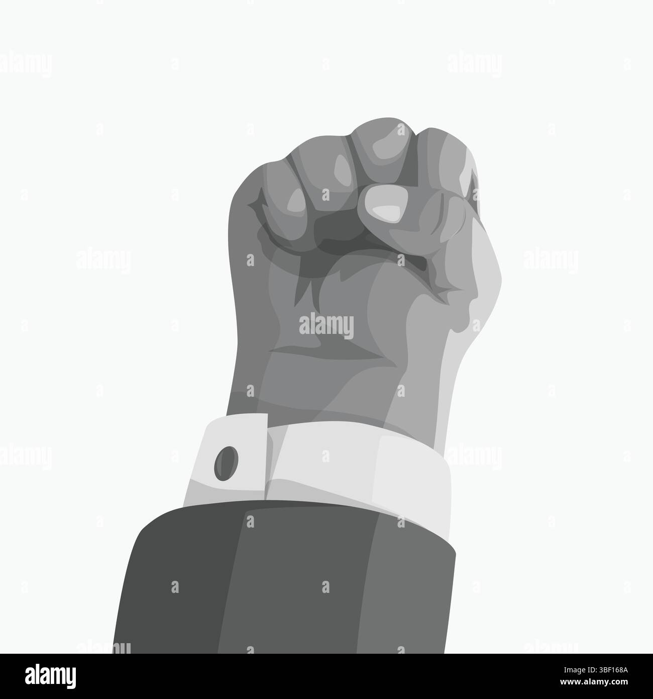 Man fist raised in Black and White Stock Photos & Images - Alamy