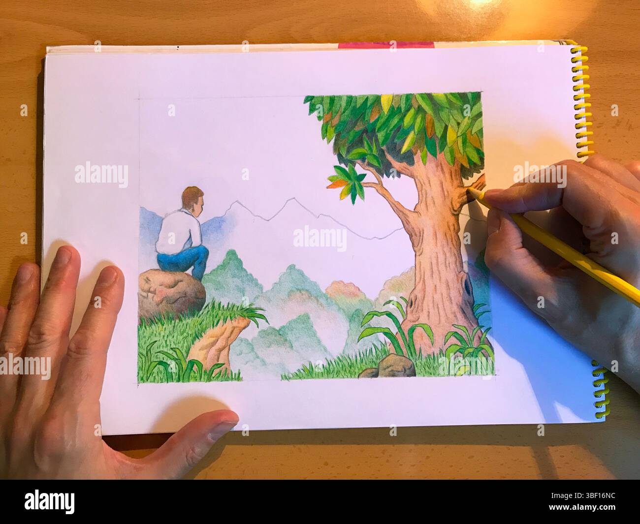 Dibujo arte manos hi-res stock photography and images - Alamy