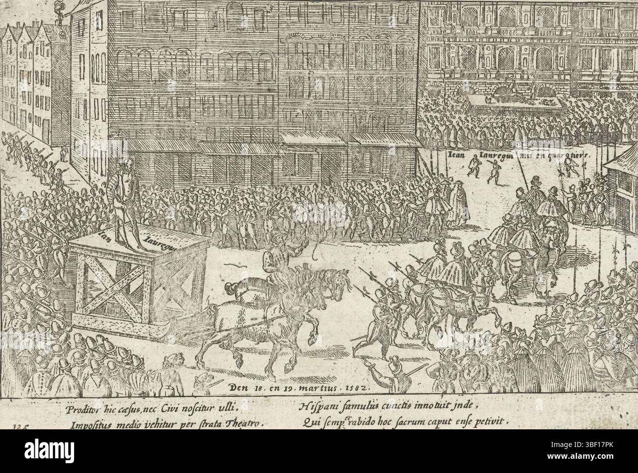 Northern Netherlands, Driving around the body of Jean de Jauregui, 1582 ...