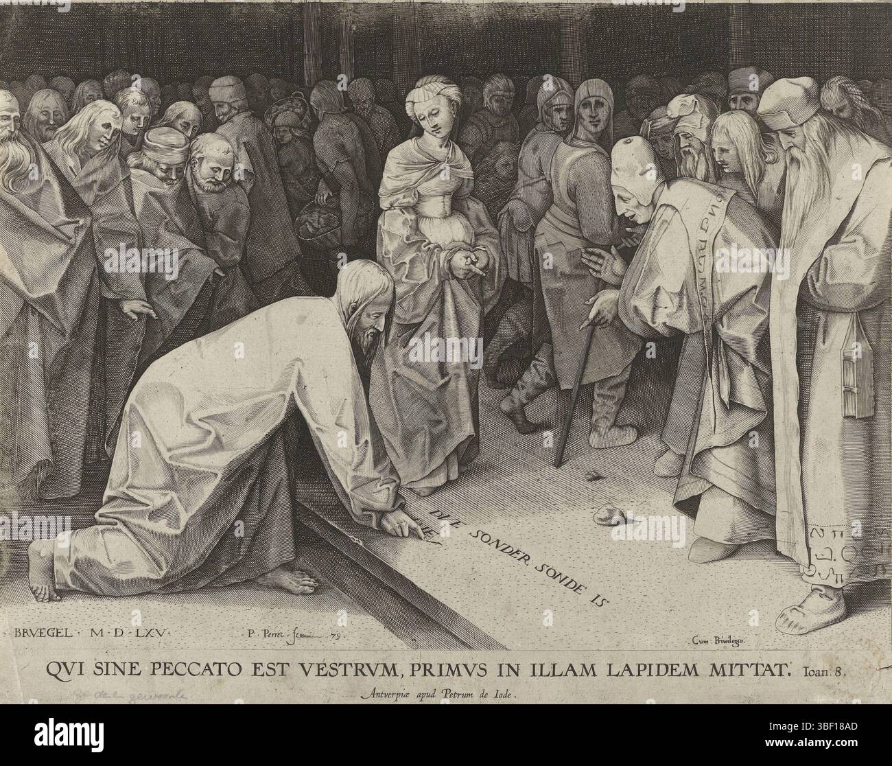 The pharisees bring a woman caught i hi-res stock photography and ...