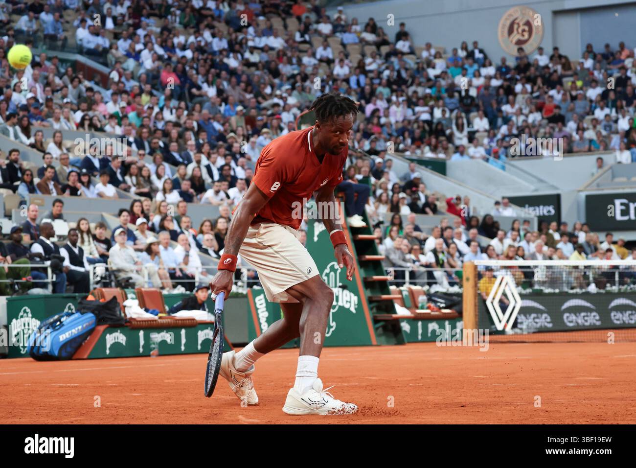 Roland Garros, Paris, France. 29th May, 2025. French Open tennis tounament: Gael Monfils (FRA ...
