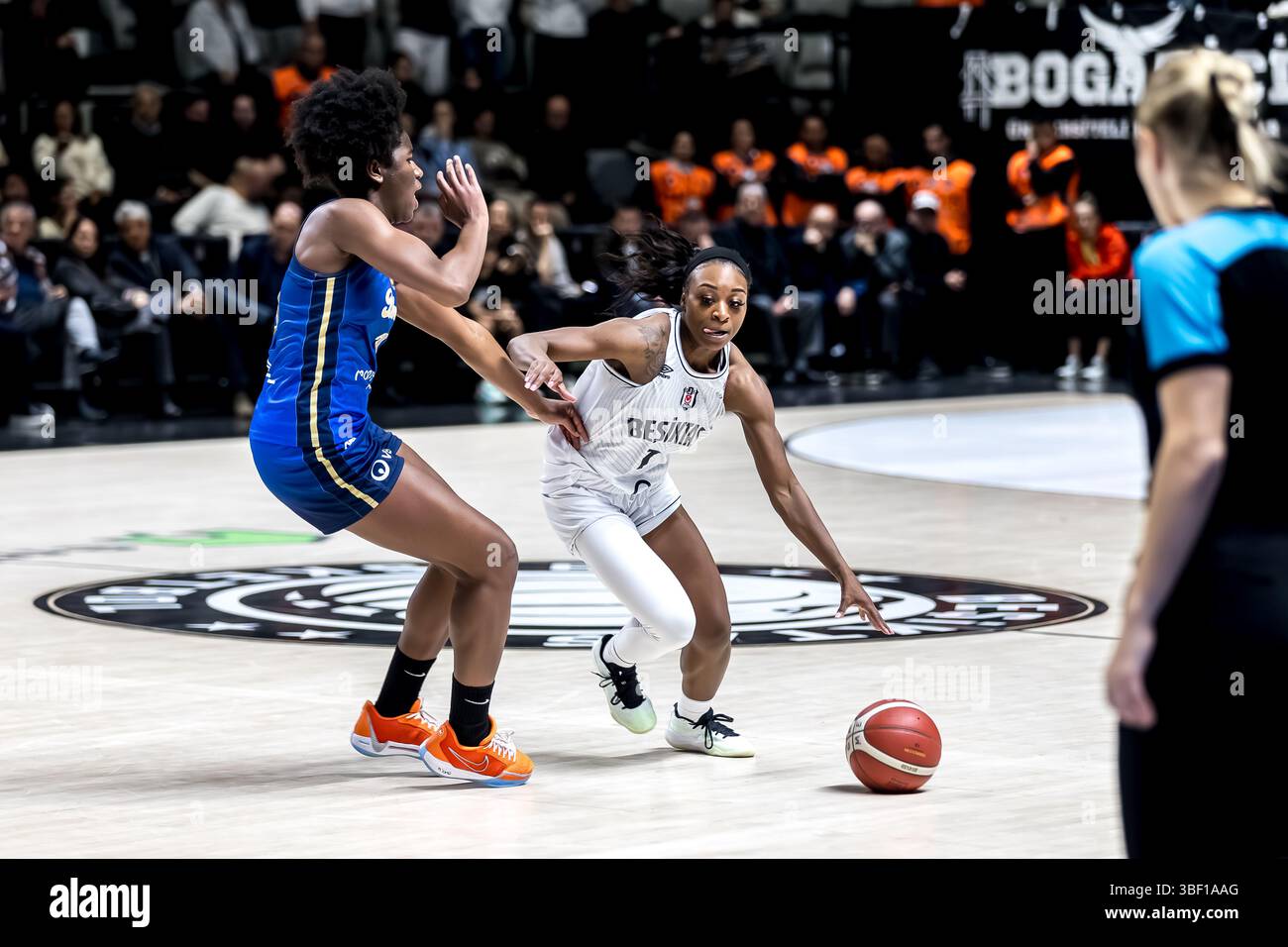 ISTANBUL, TURKEY - FEBRUARY 22, 2025: Eurocup Women's Basketball match ...