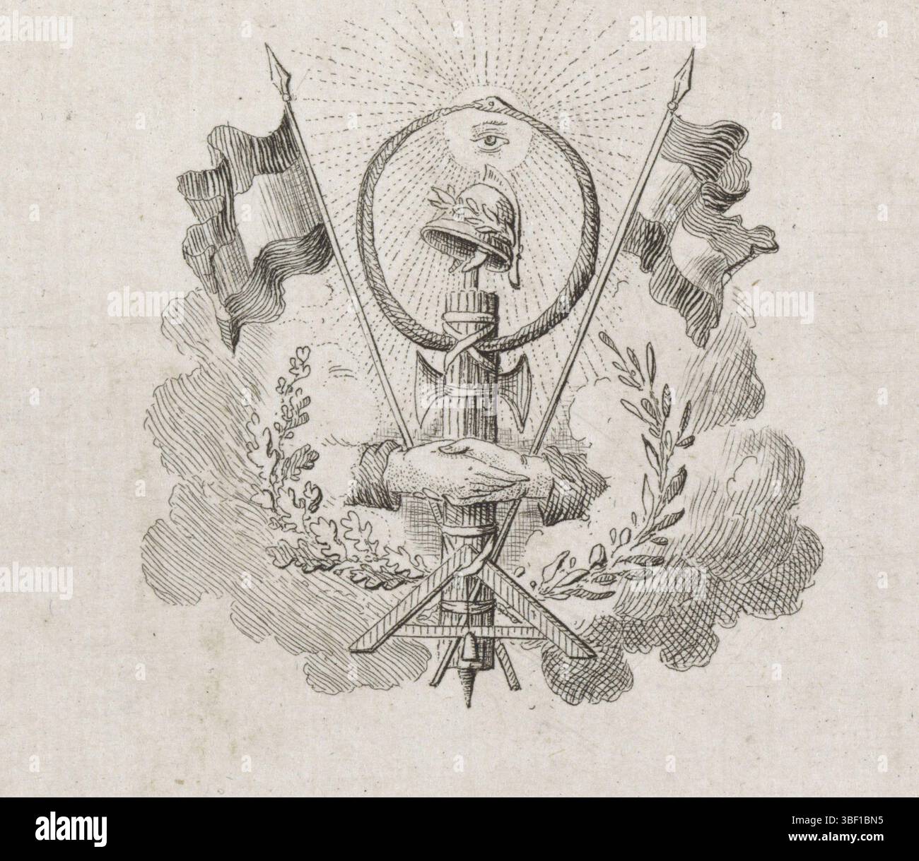 Netherlands, Symbol of Unity, 1795, Netherlands, verso - stamped ...