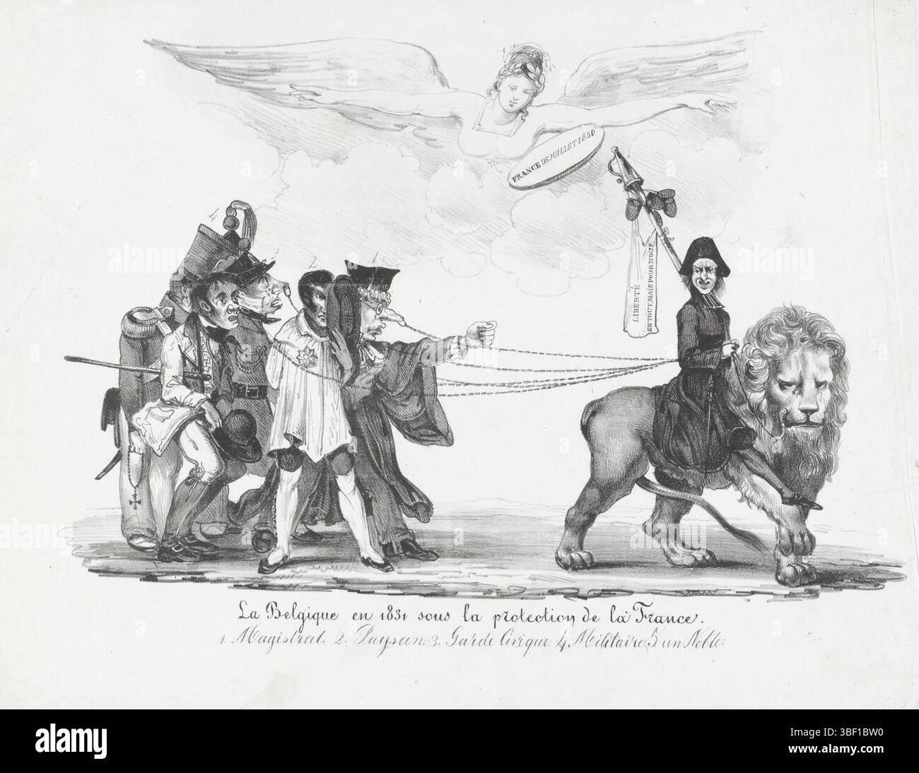 Belgium, La Belgique and 1831 sous la protection de la France, Belgium ...