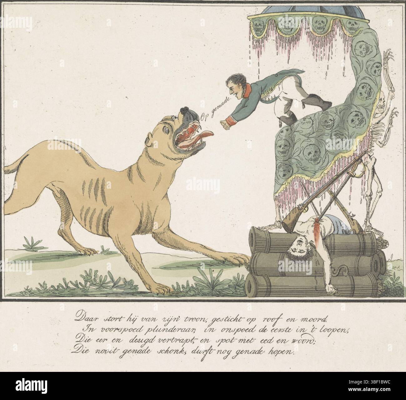 Netherlands, Spotprent on the fall of Napoleon, 1813, Netherlands ...