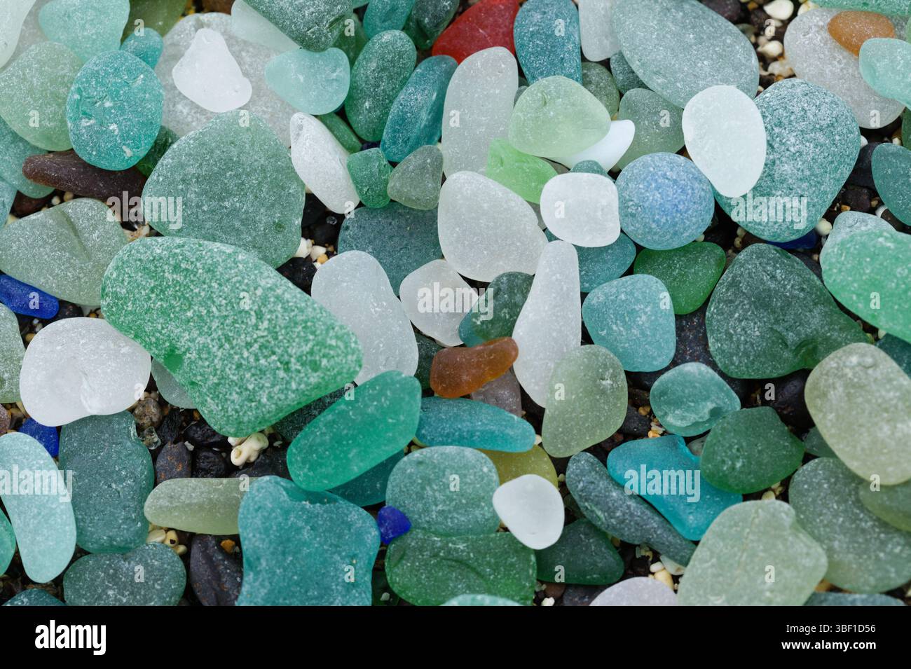 sea glass pebbles of many colors, glass beach background Stock Photo ...
