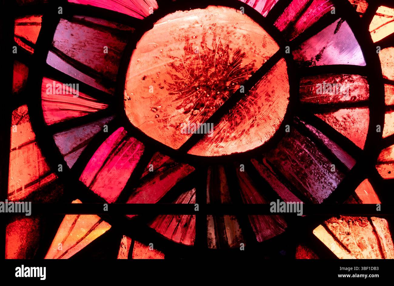 Stained glass detail, Coventry Cathedral, West Midlands, England, UK ...