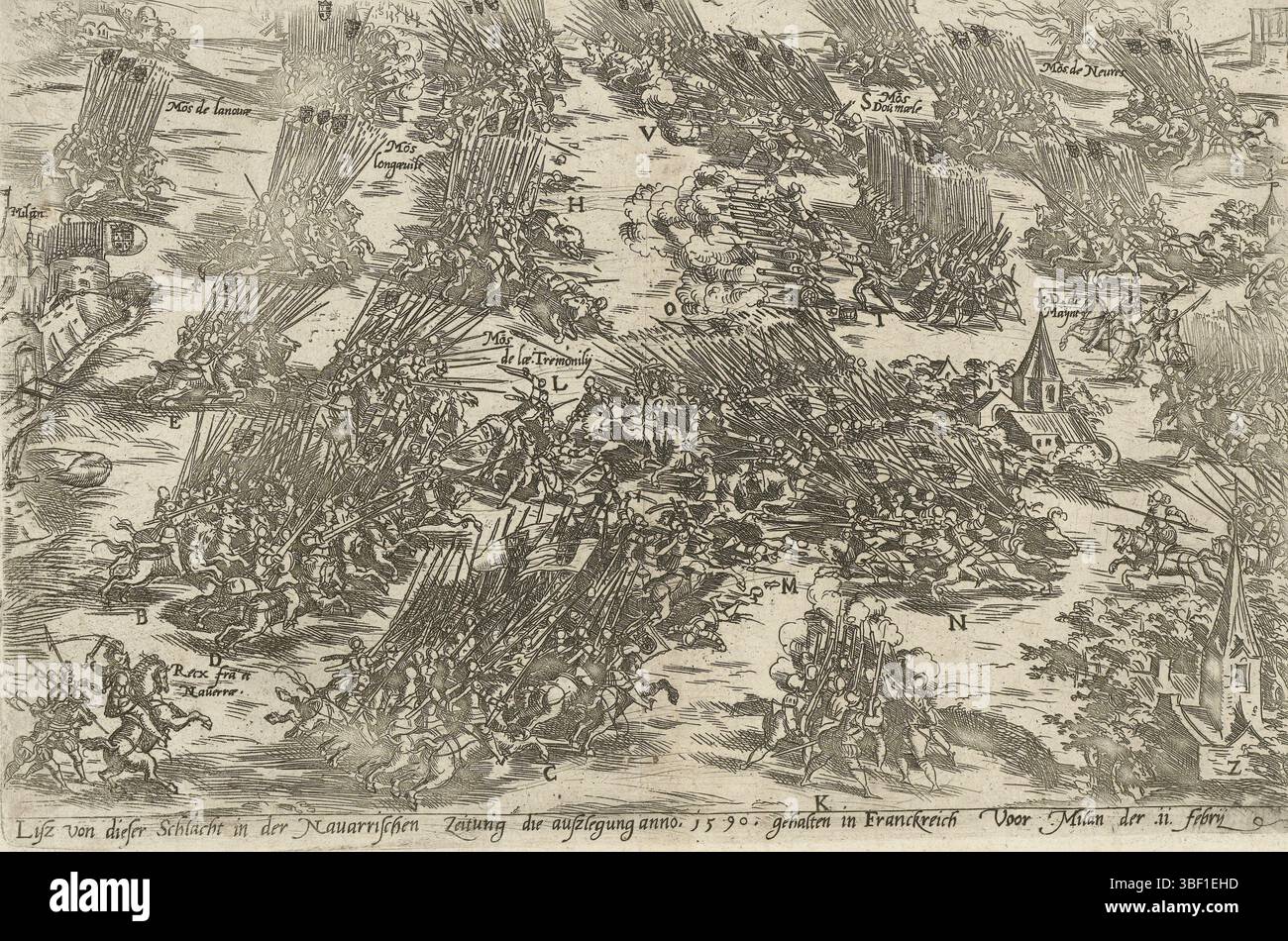 unknown, Veldslag bij Dieppe, 1590, unknown, 11 February 1590. Left ...