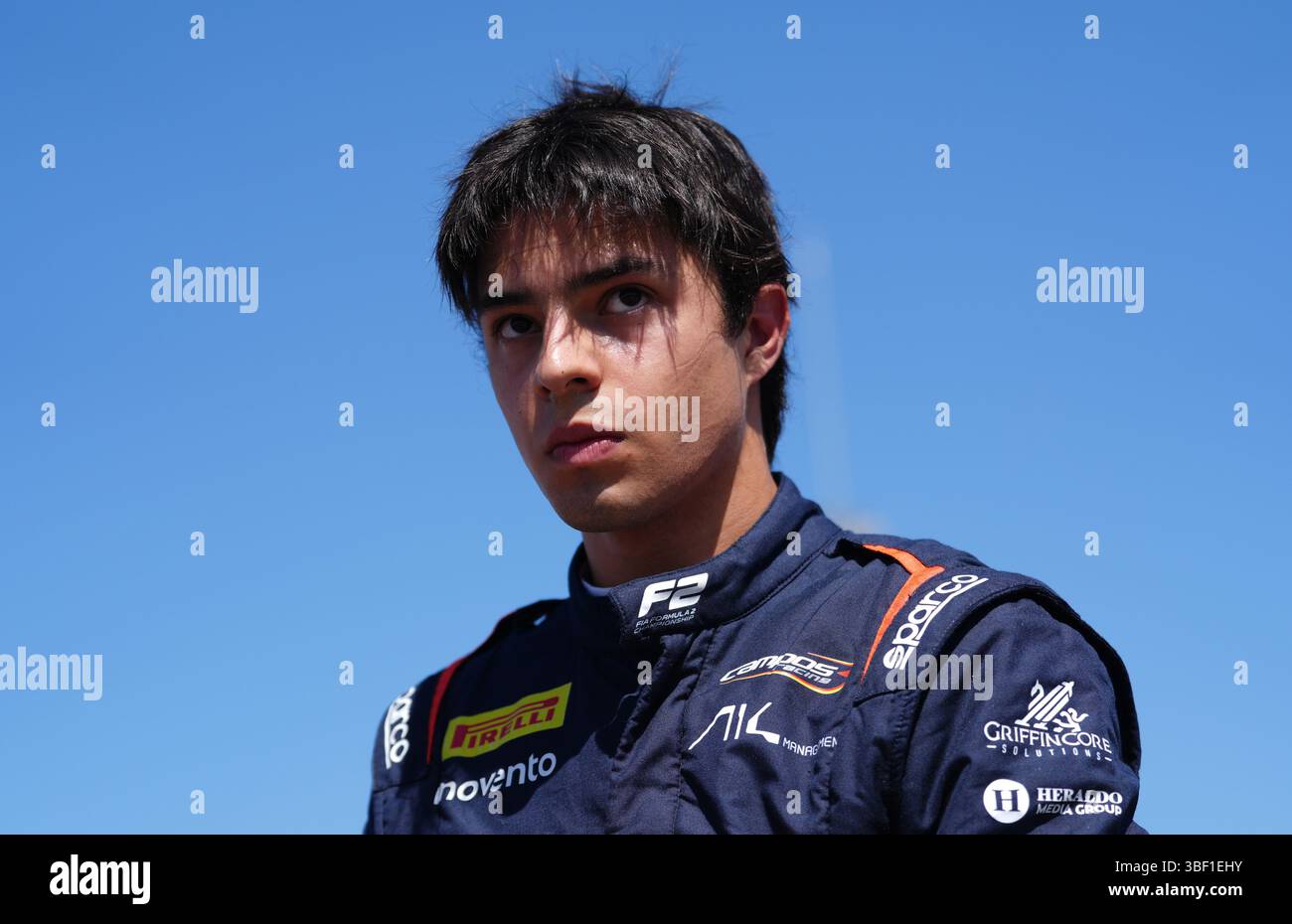 Campos Racing driver Pepe Marti ahead of F2 qualifying at the Circuit ...