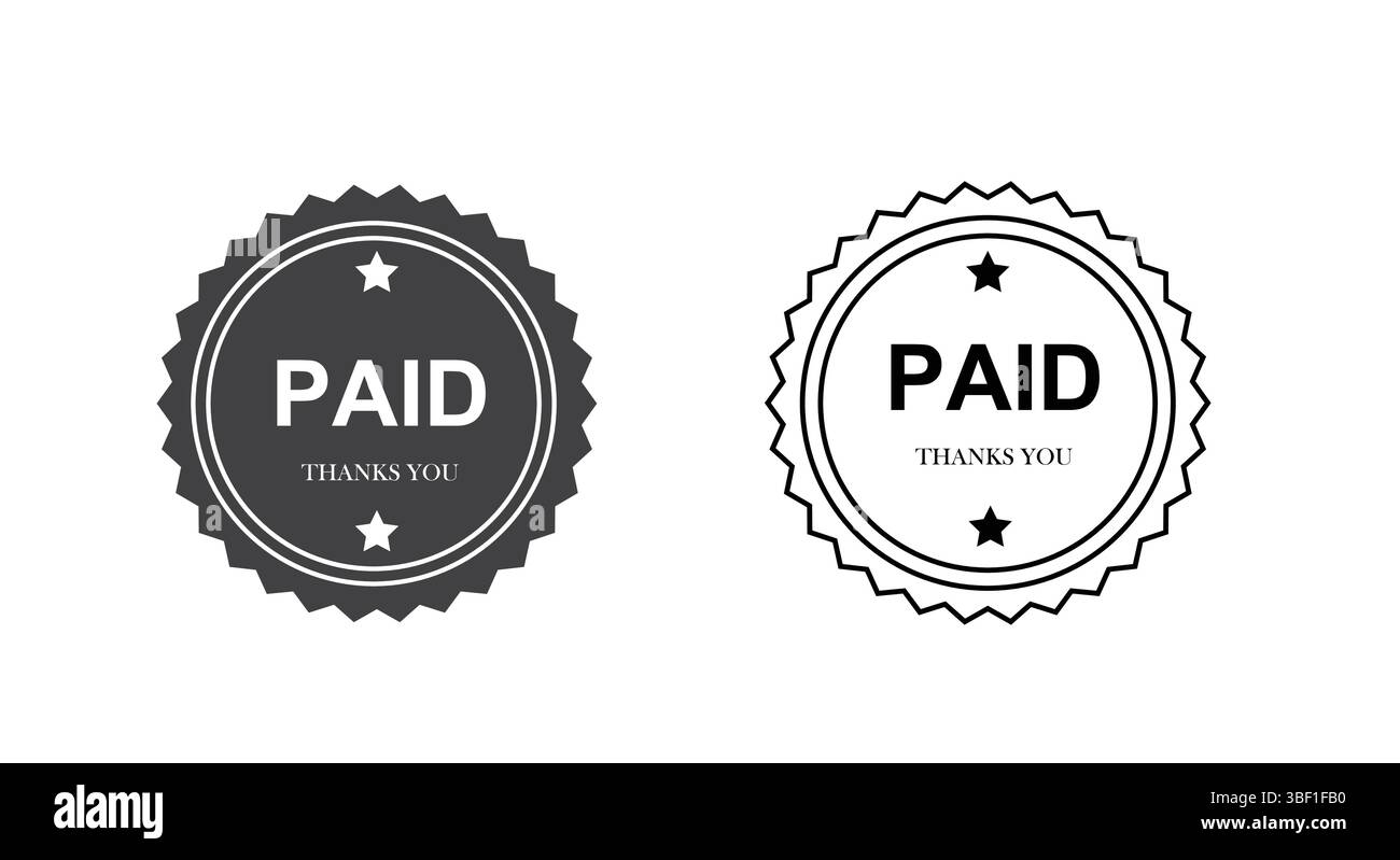 paid stamp. Paid grunge rubber stamp, vector illustration gray and ...